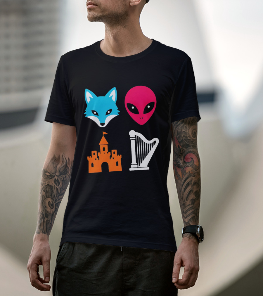 Spurs Fox Alien Castle Harper Basketball Meme T-Shirt