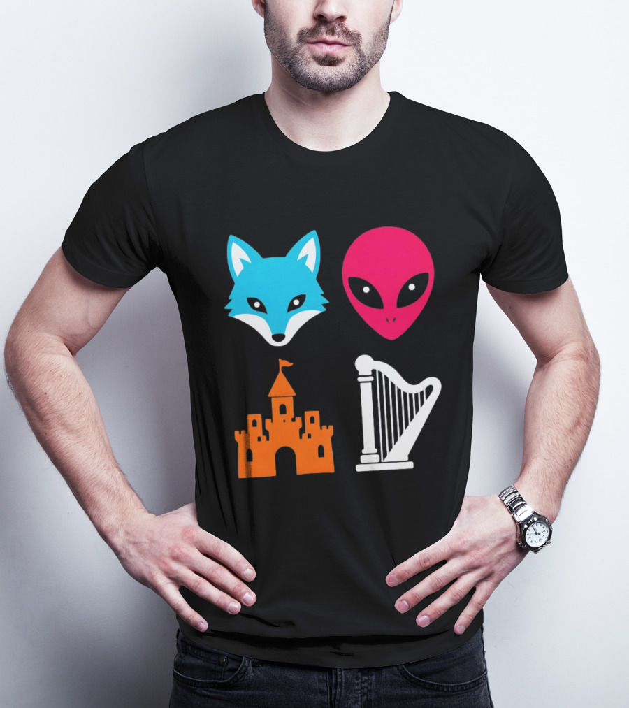 Spurs Fox Alien Castle Harper Basketball Meme T-Shirt