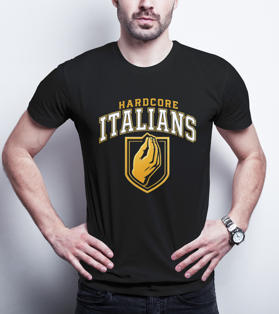Hardcore Italians Vegas Golden Knights Gesture T-Shirt