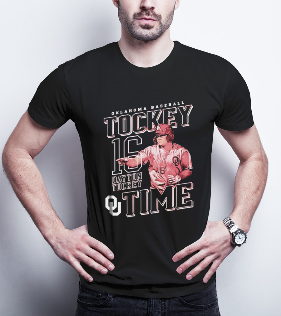 Oklahoma Baseball Tockey Time Number 16 Dayton Tockey T-Shirt