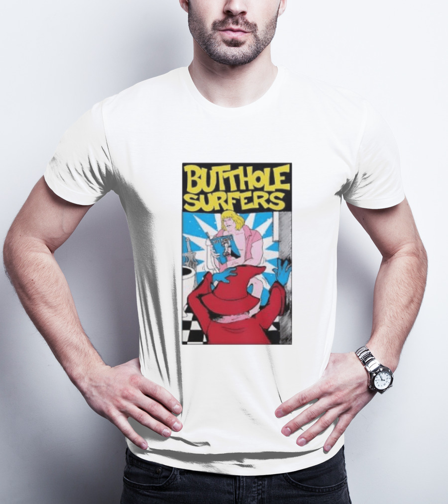 Butthole Surfers Comic Cover With Wizard And Bathroom Scene T-Shirt