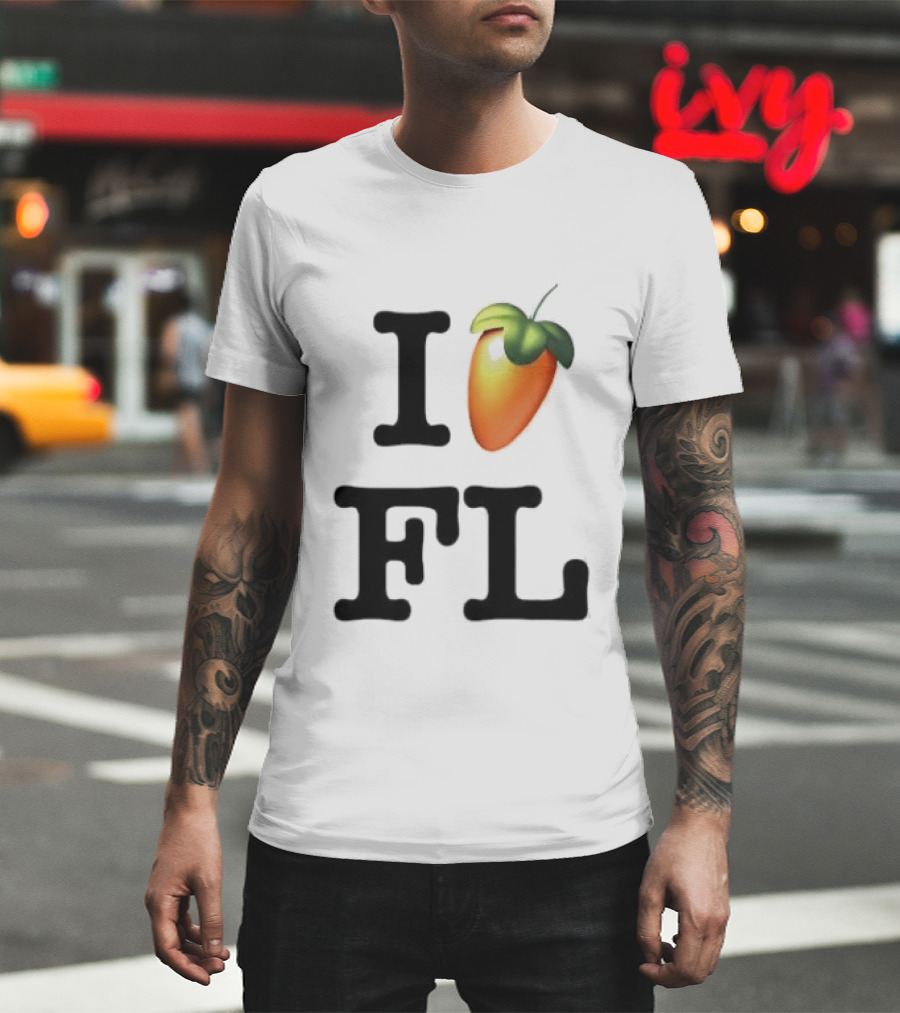 FL Studio I Love FL Logo Fruit T-Shirt