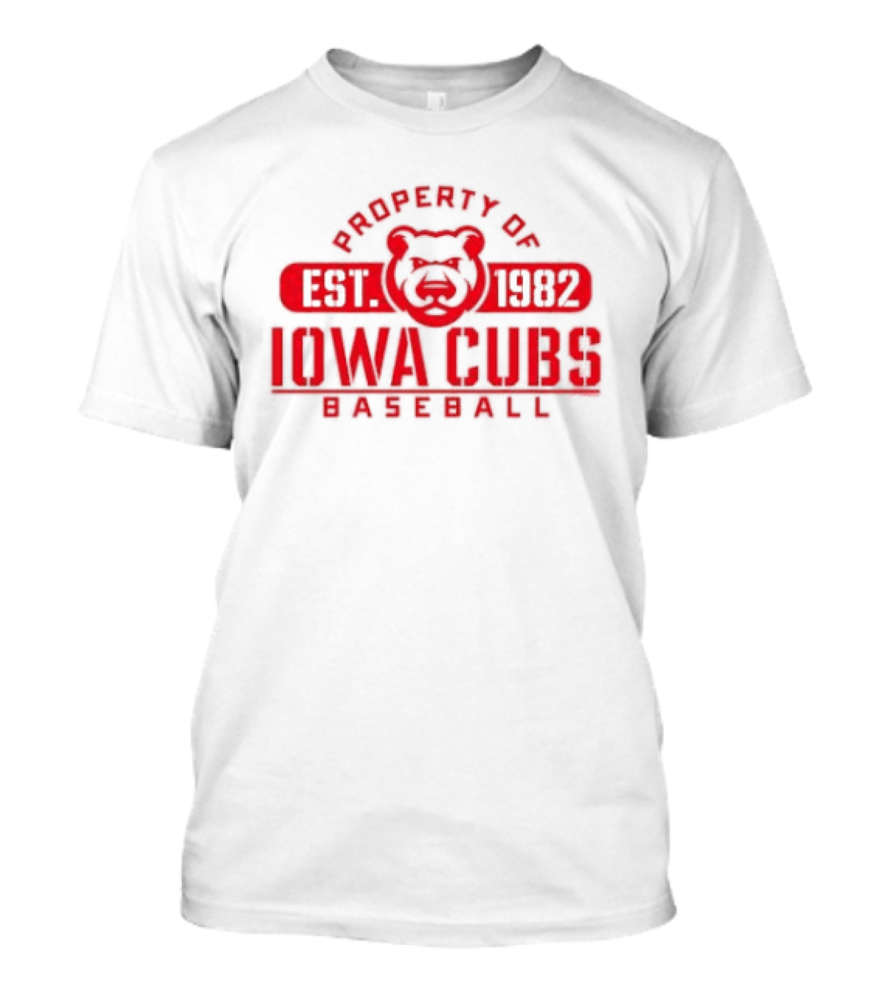 Property Of Iowa Cubs Baseball EST 1982 Minor League T-Shirt