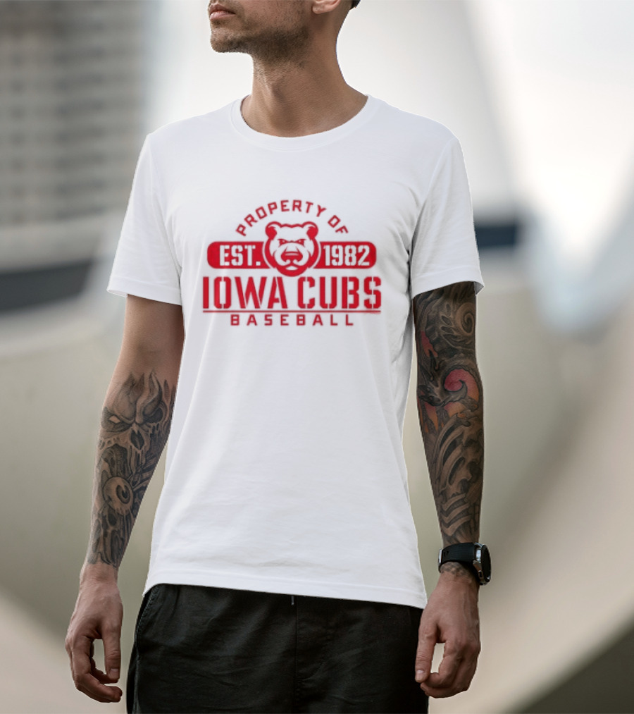 Property Of Iowa Cubs Baseball EST 1982 Minor League T-Shirt