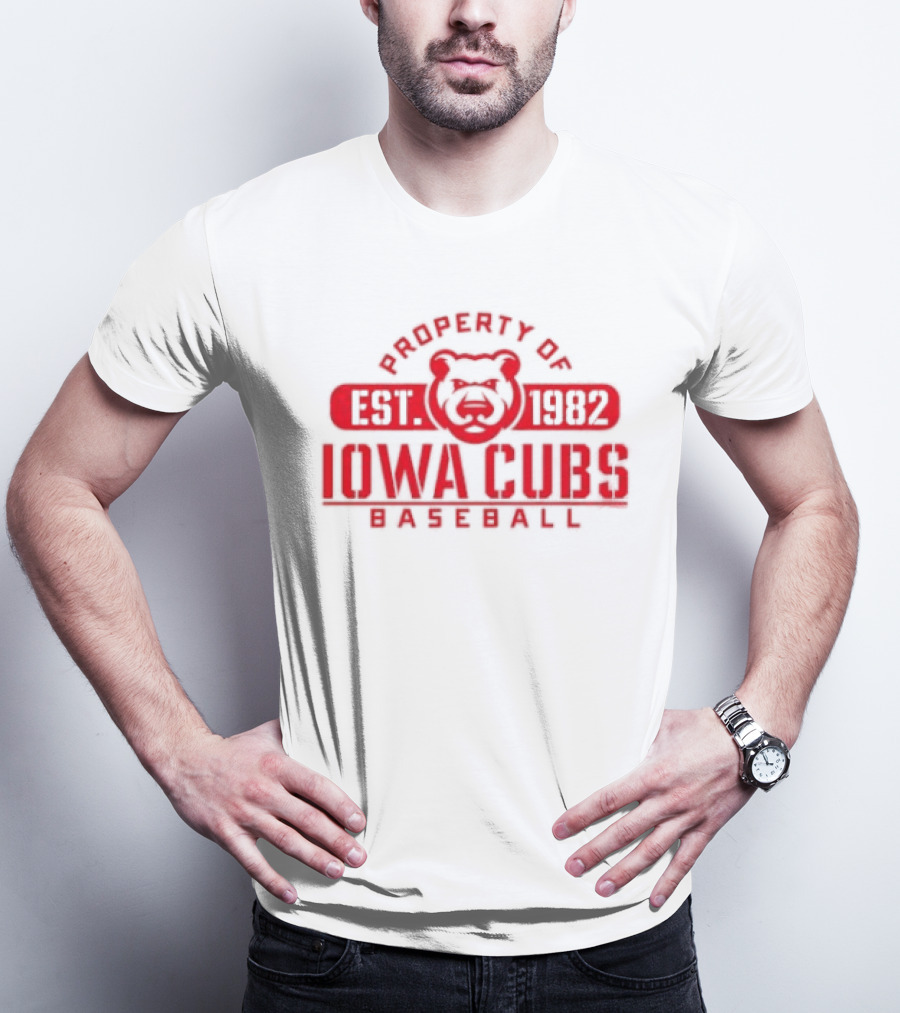 Property Of Iowa Cubs Baseball EST 1982 Minor League T-Shirt