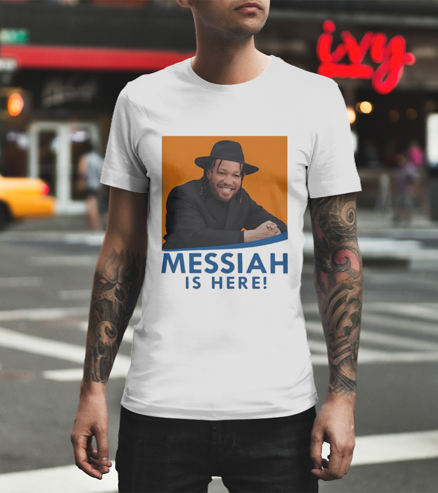 Jalen Brunson Nissim Black New York Knicks Messiah Is Here T-Shirt