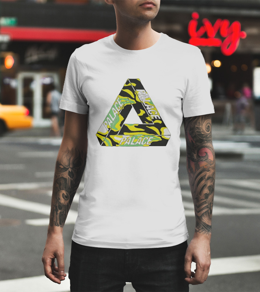 Palace Skateboards Tri Ferg Black Yellow Green Camo T-Shirt