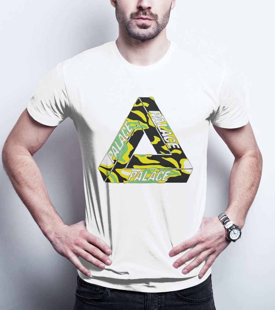 Palace Skateboards Tri Ferg Black Yellow Green Camo T-Shirt
