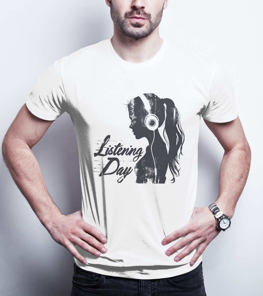 Listening Day Headphones Audio Music Concert T-Shirt