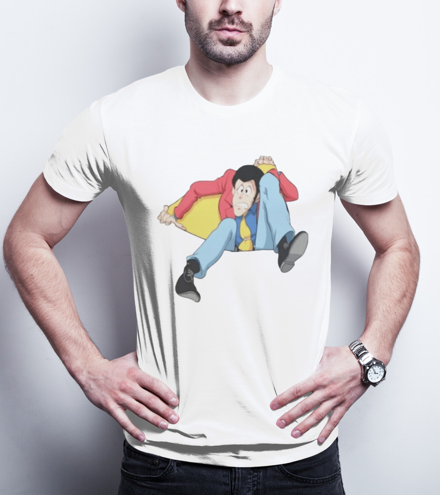 Lupin III Character In Red Jacket And Blue Pants T-Shirt