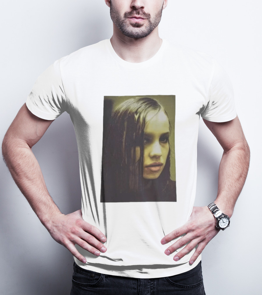 Raf Simons FW18 Christiane F Wet Hair Portrait Fashion T-Shirt