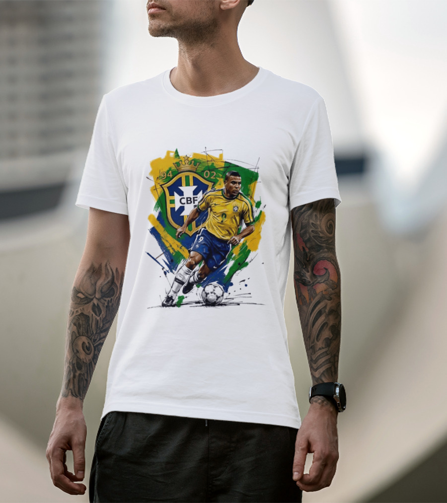 Ronaldo Nazario Brazil 1994 2002 CBF World Cup Legends T-Shirt