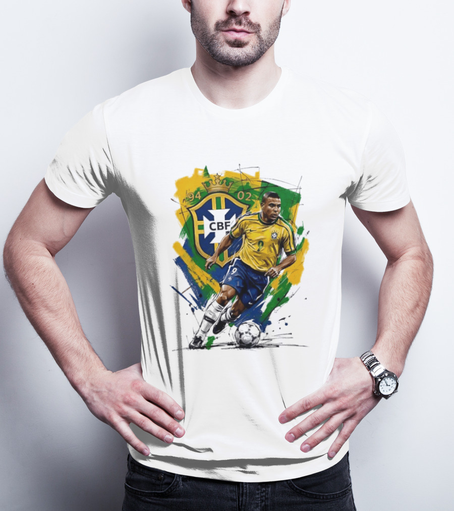 Ronaldo Nazario Brazil 1994 2002 CBF World Cup Legends T-Shirt