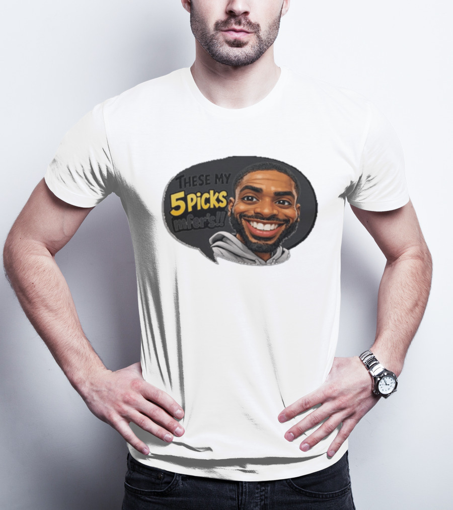 These My 5 Picks Mikal Bridges Caricature T-Shirt