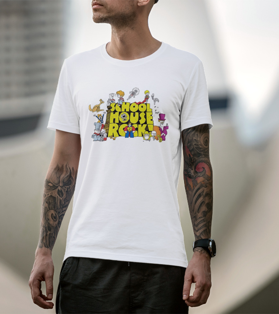 Schoolhouse Rock Characters Bill Conjunction Junction And Friends T-Shirt
