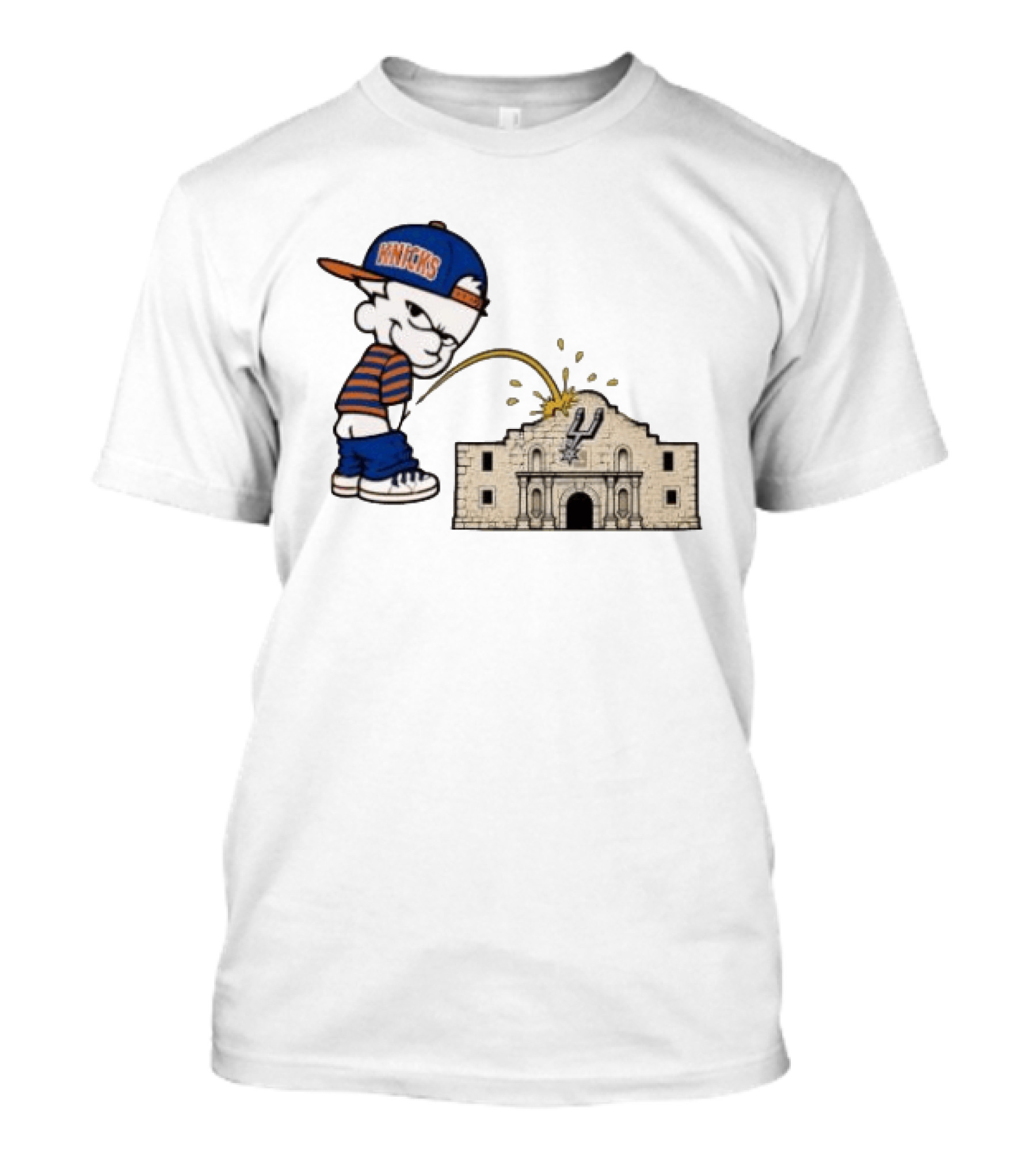New York Knicks Pissing On San Antonio Spurs The Alamo NBA Rivalry T-Shirt