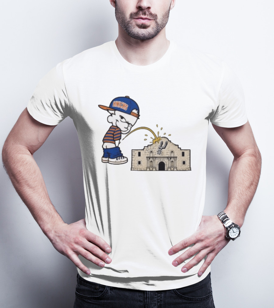 New York Knicks Pissing On San Antonio Spurs The Alamo NBA Rivalry T-Shirt