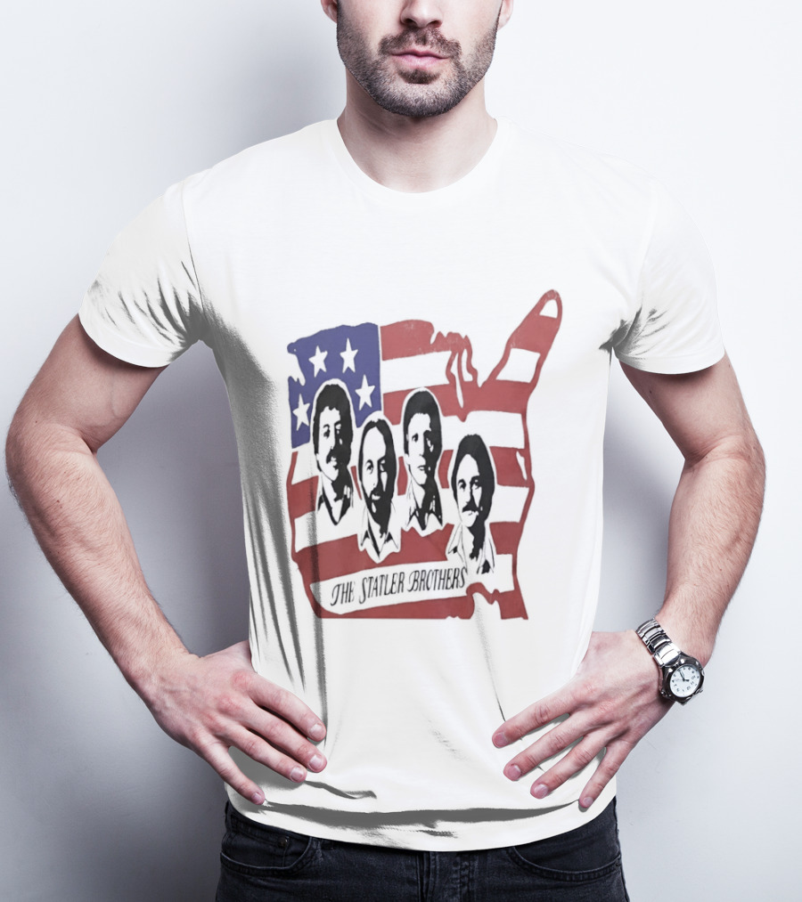 The Statler Brothers USA Map American Flag Country Music Band T-Shirt