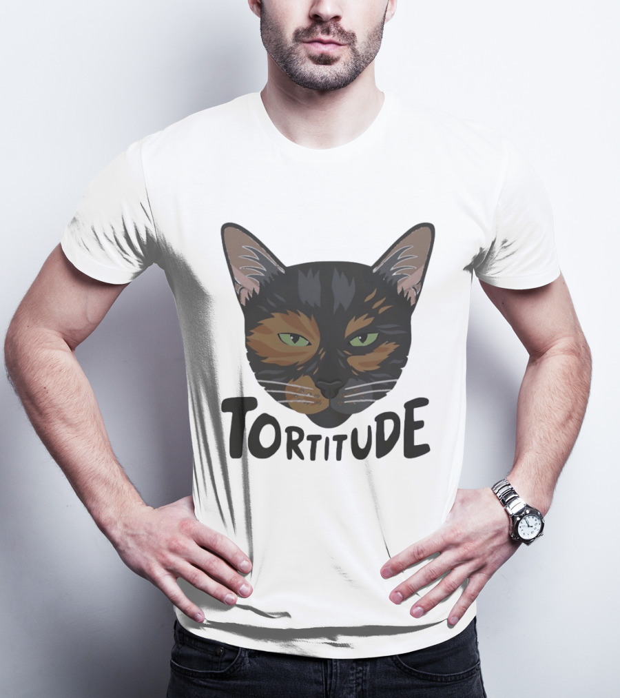 Tortitude Tortoiseshell Cat Face Animal Pet Lover T-Shirt