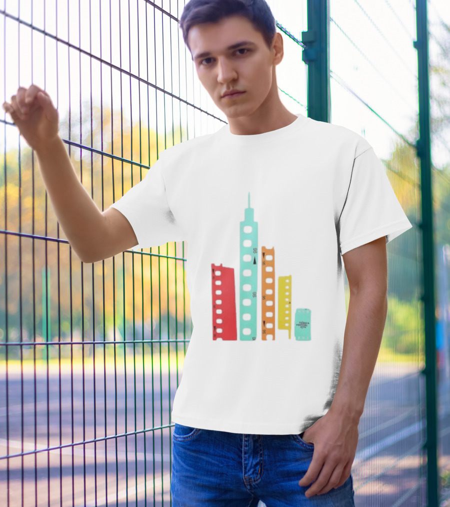Tribeca Festival Kith 96 Film Reel Skyline New York City Architecture T-Shirt