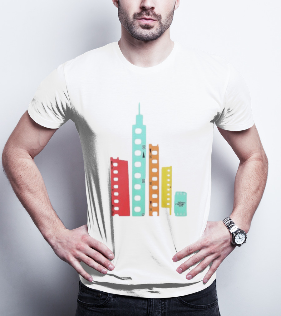 Tribeca Festival Kith 96 Film Reel Skyline New York City Architecture T-Shirt