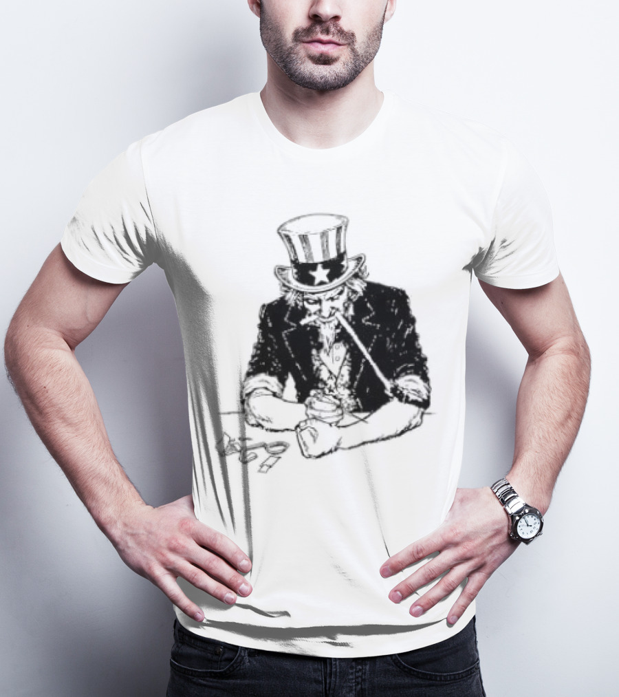 Uncle Sam Heroin Addiction Syringe Needle Dark T-Shirt