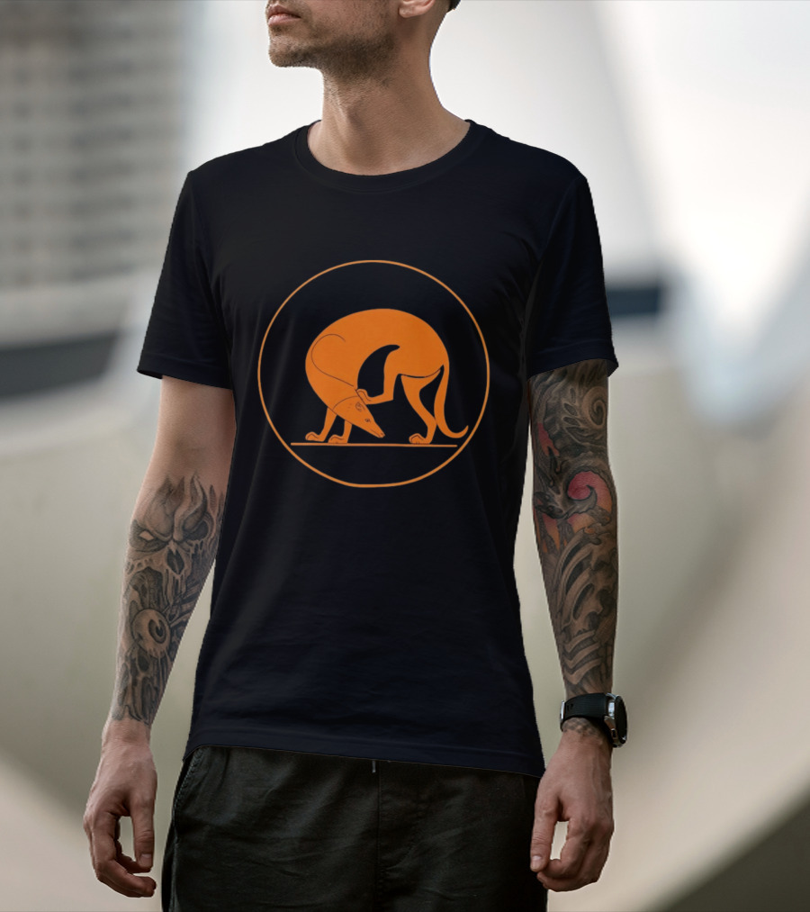 Ancient Greek Pottery Greyhound Dog Minimalist T-Shirt