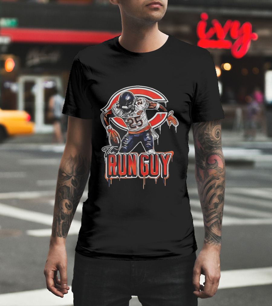Chicago Bears 25 The Run Guy Travis Homer T-Shirt