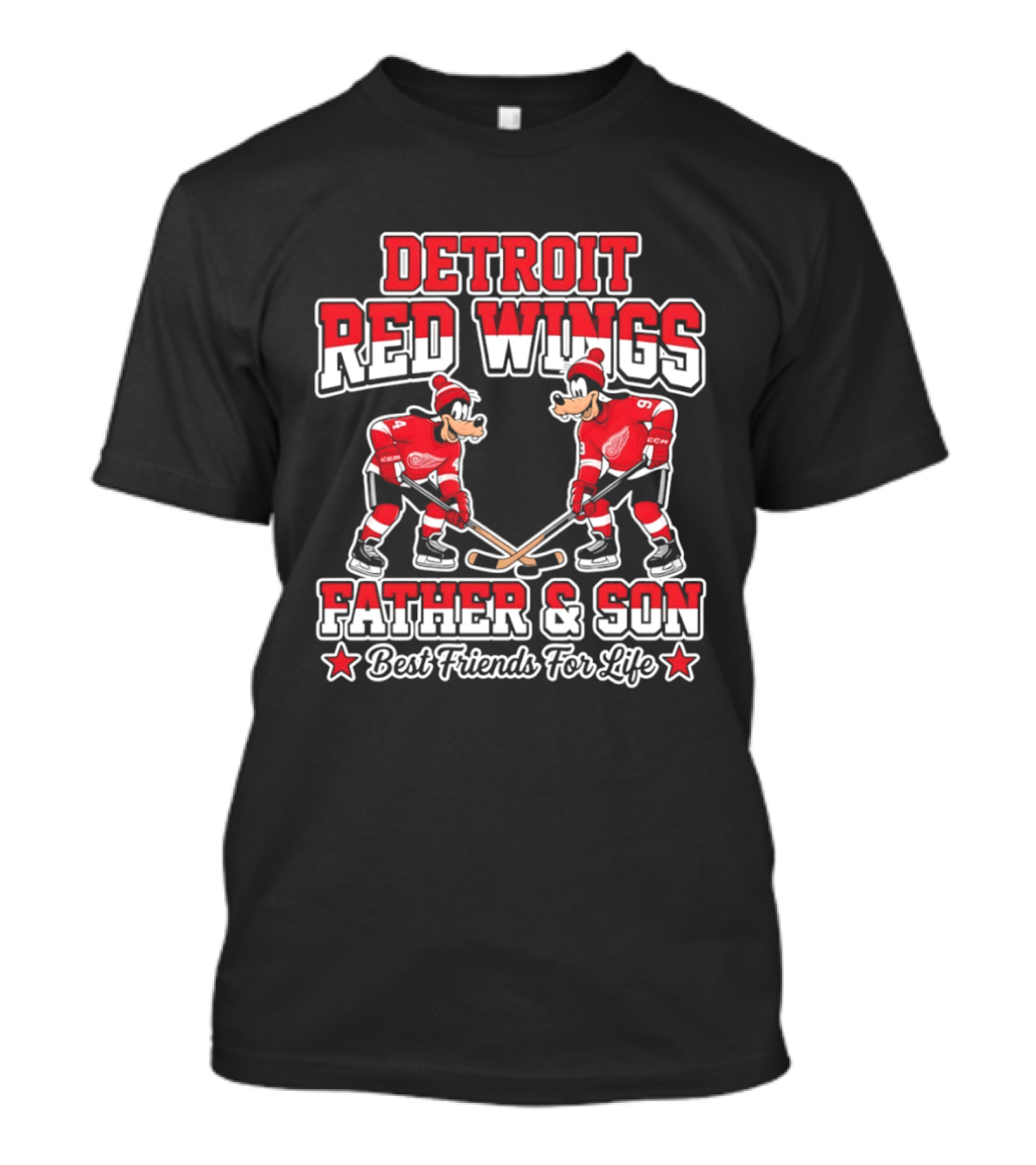 Detroit Red Wings Goofy Father Son Best Friends For Life T-Shirt