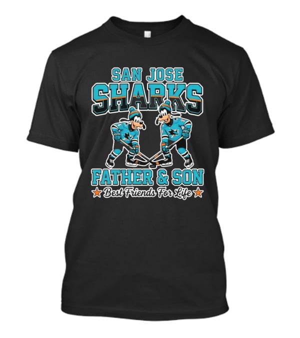 San Jose Sharks Disney Goofy Father And Son Best Friends For Life T-Shirt