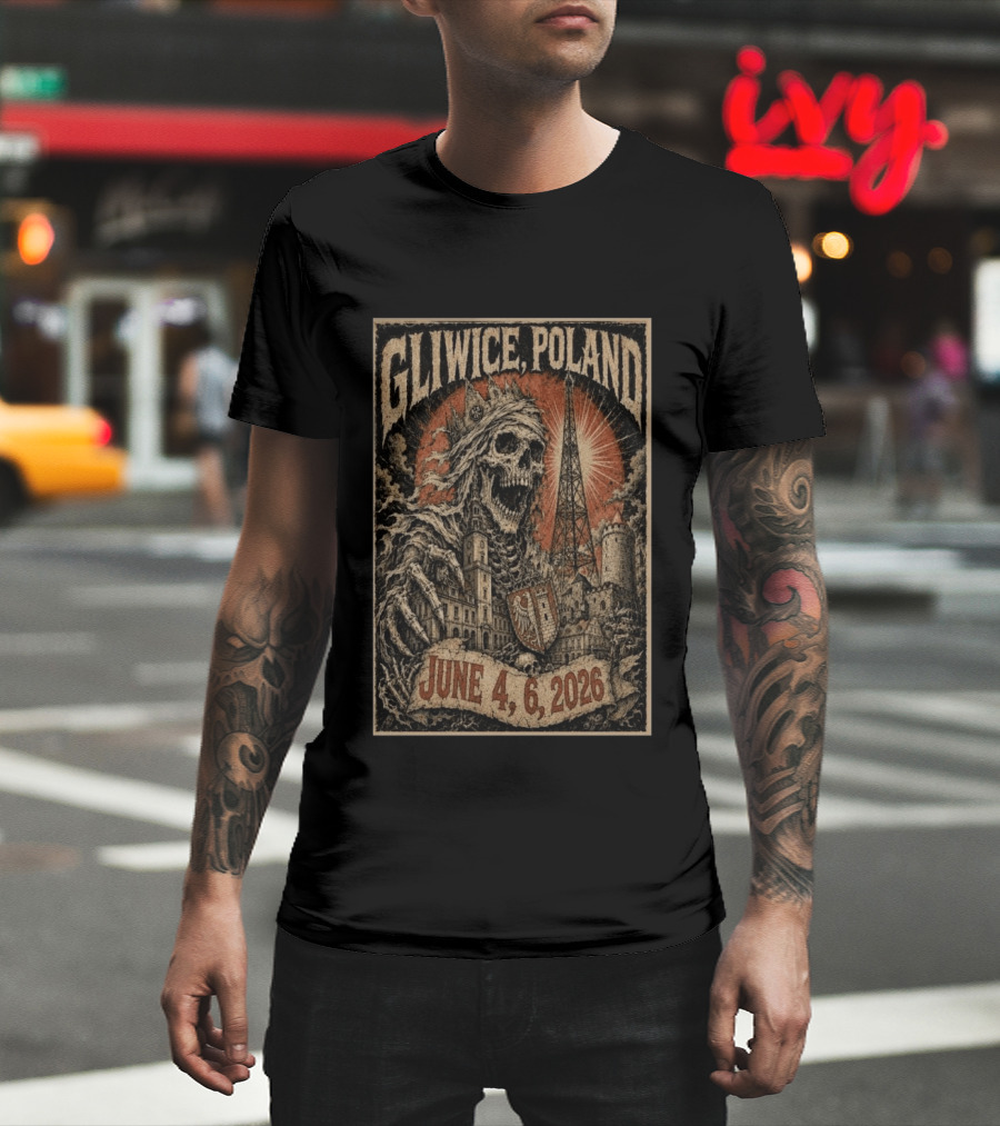Gliwice Poland Skeleton Tower June 4 6 2026 Event T-Shirt