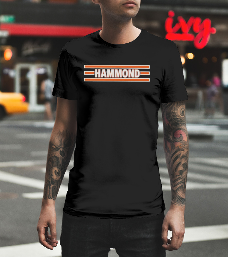 Hammond Chicago Bears Striped T-Shirt