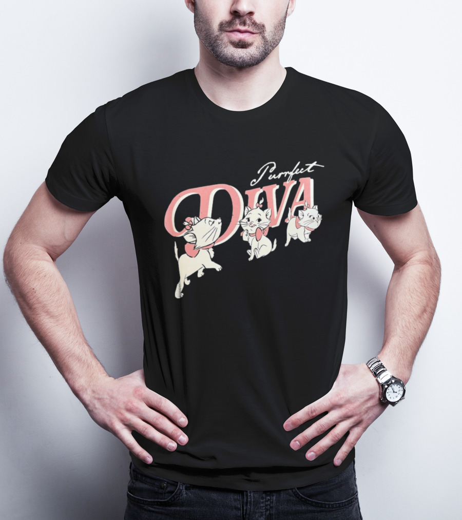 Marie The Aristocats Purrfect Diva Disney Cat T-Shirt