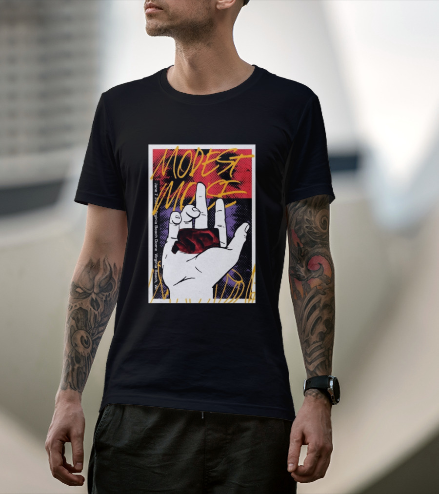 Modest Mouse June 7 2026 Virginia Beach Dome Hand T-Shirt