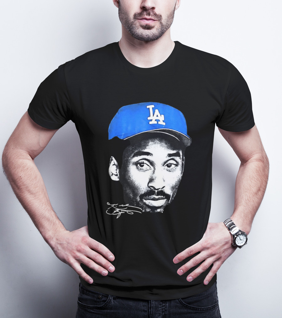 Kobe Bryant Iconic Los Angeles Dodgers LA Hat T-Shirt
