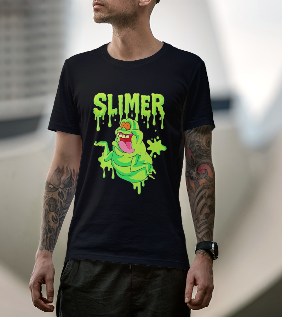 Ghostbusters Slimer Green Ectoplasm Dripping Slime T-Shirt