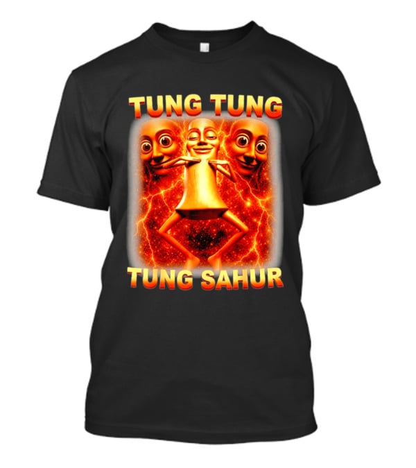 Tung Tung Tung Sahur Meme Brainrot Viral Image T-Shirt