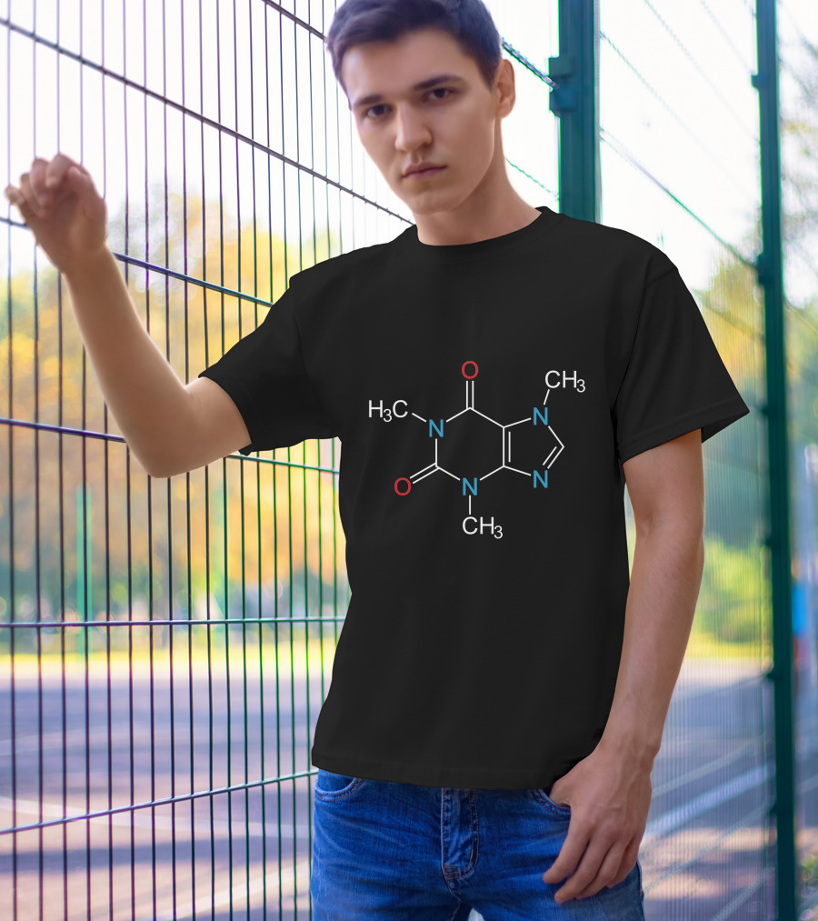 Caffeine Molecule Chemistry Coffee Formula T-Shirt