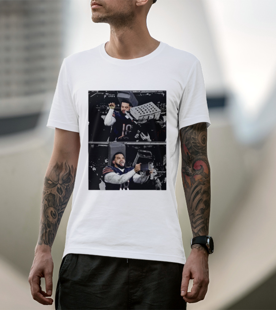 Caleb Cheese Grater Chicago Bear Football Fan Meme T-Shirt