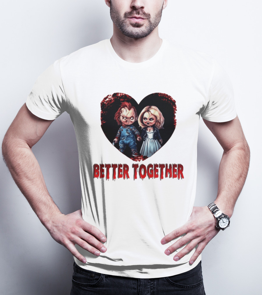 Chucky Bride Couple Honeymoon Horror Movie Better Together T-Shirt