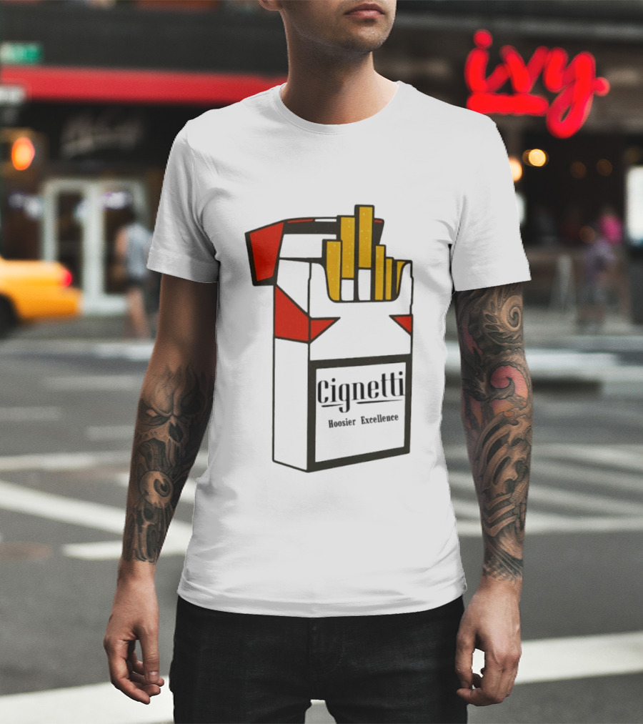 Cignetti Hoosier Excellence Indiana Football Coach Cig T-Shirt