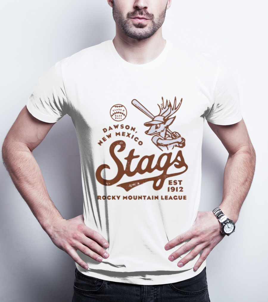Dawson New Mexico Stags Baseball 1912 Rocky Mountain League T-Shirt