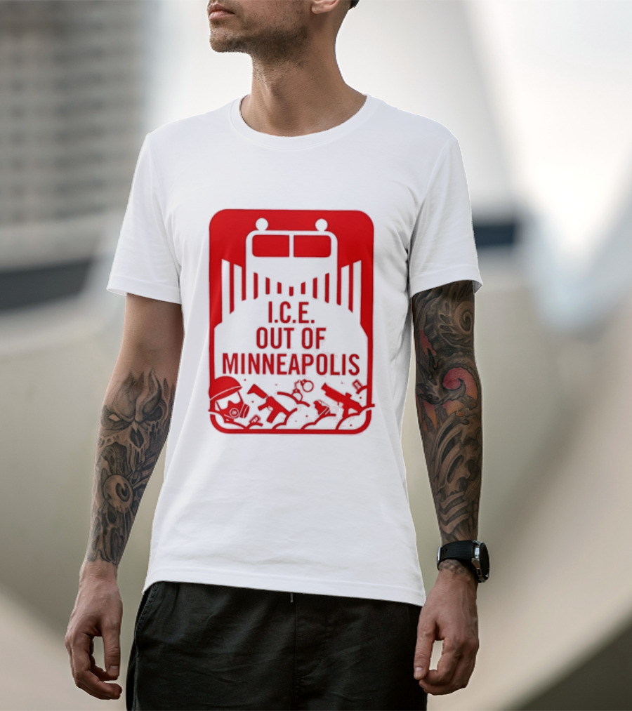 I.C.E. Out Of Minneapolis Protest Message T-Shirt