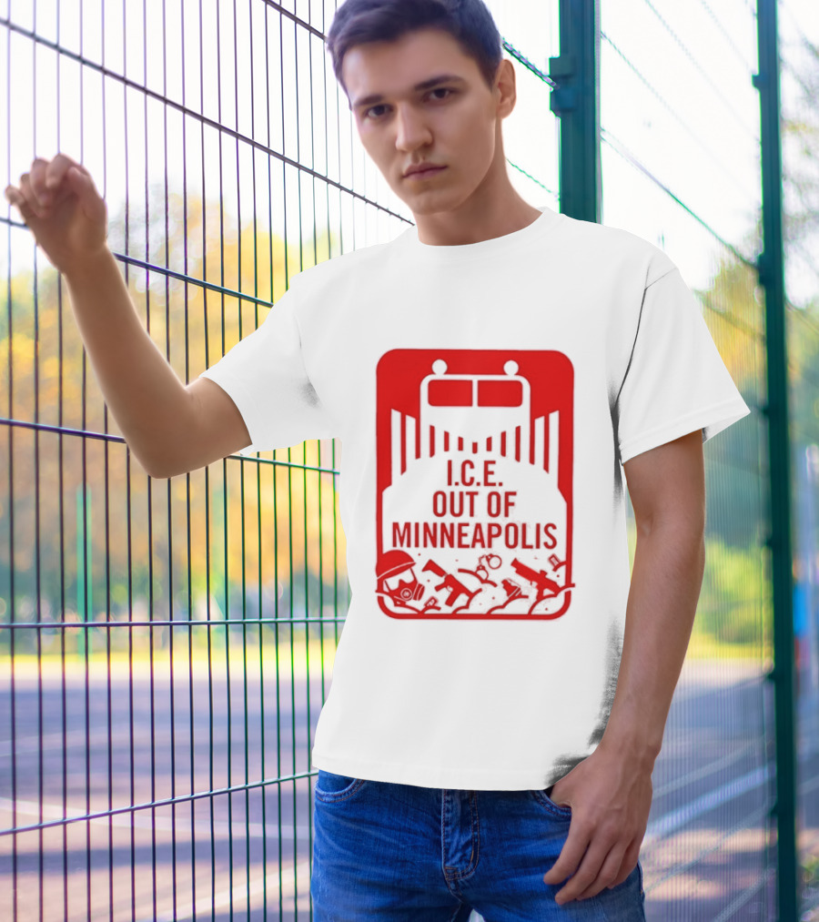 I.C.E. Out Of Minneapolis Protest Message T-Shirt