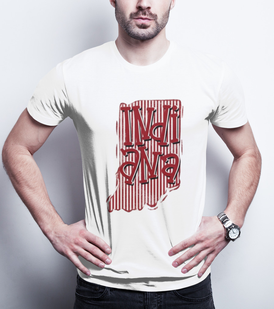 Indiana Stripe Hoosiers Football Indiana T-Shirt