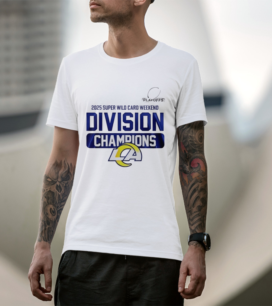 2025 Super Wild Card Weekend Los Angeles Division Champions T-Shirt