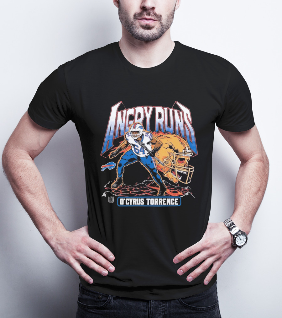 Angry Runs O'Cyrus Torrence Buffalo Bills NFL Power Charge T-Shirt