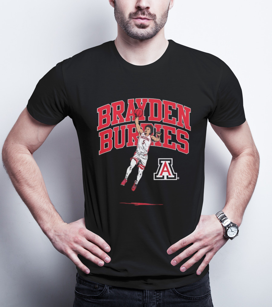 Arizona Basketball Brayden Burries Athlete Number 5 T-Shirt