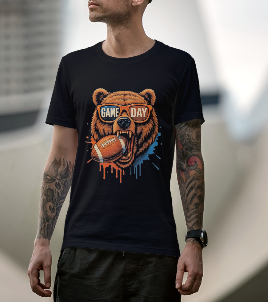 Bear Game Day Football Sunglasses Roaring Bear T-Shirt