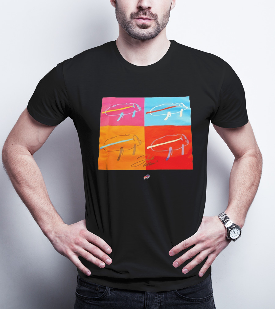 Buffalo Bills Pop Art Josh Allen Signature T-Shirt